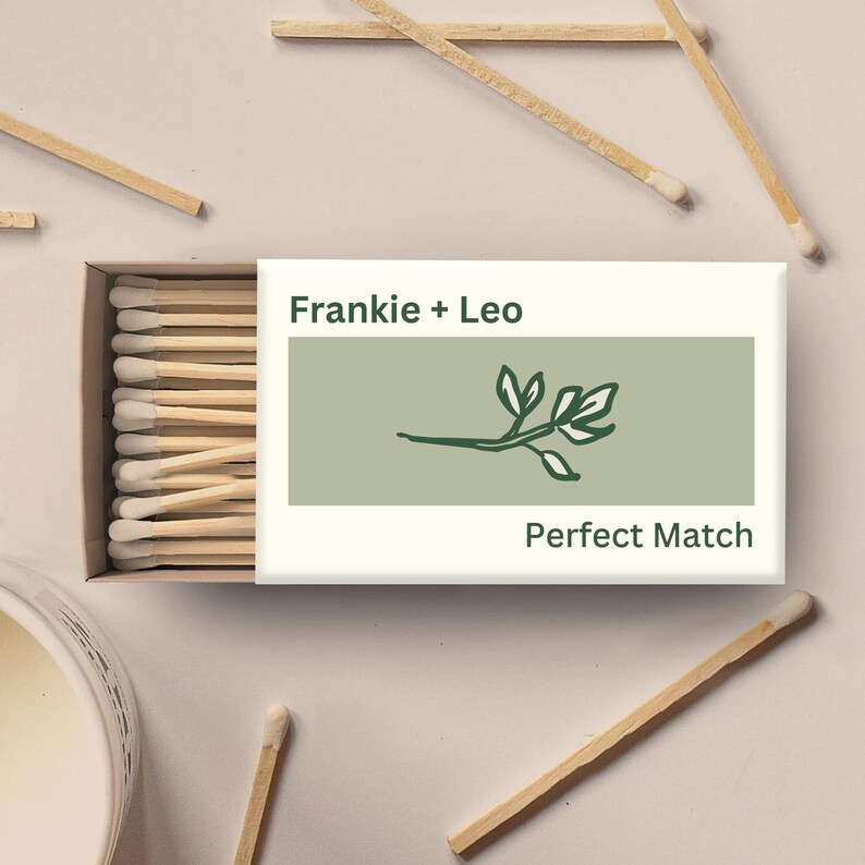 Personalised Match Box Wedding Favours Custom Matchboxes Custom Wedding Match Box Template ...