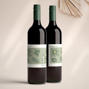 Custom Wine Label Design | Wedding Milestone Wine Labels | Sweet Wine ...