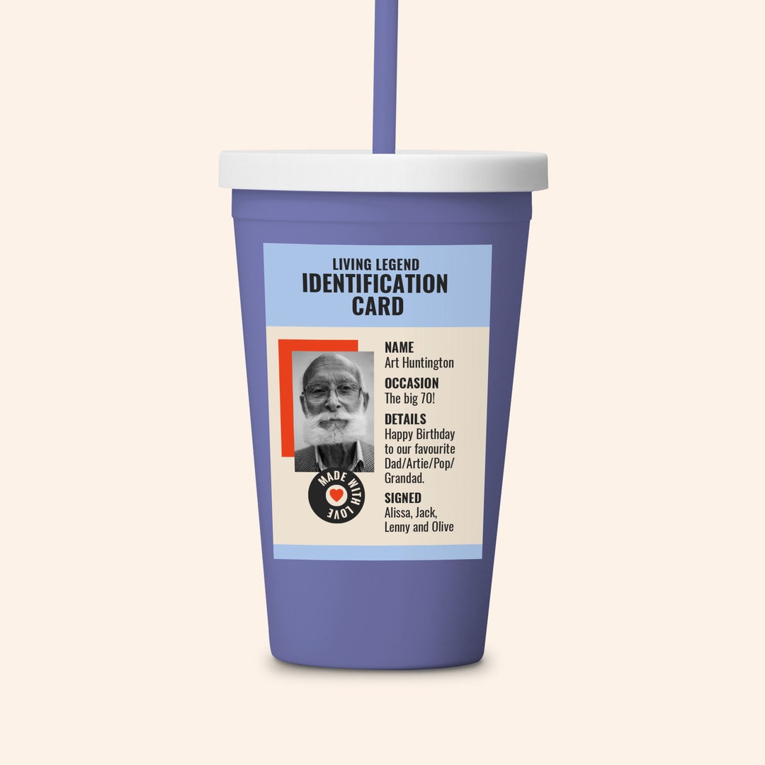 Tumbler Label Iced Coffee Tea Label Homemade DIY Gift Canva MS Word ...