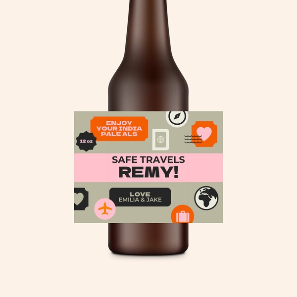 Custom Bottle Label Remy - Etsy