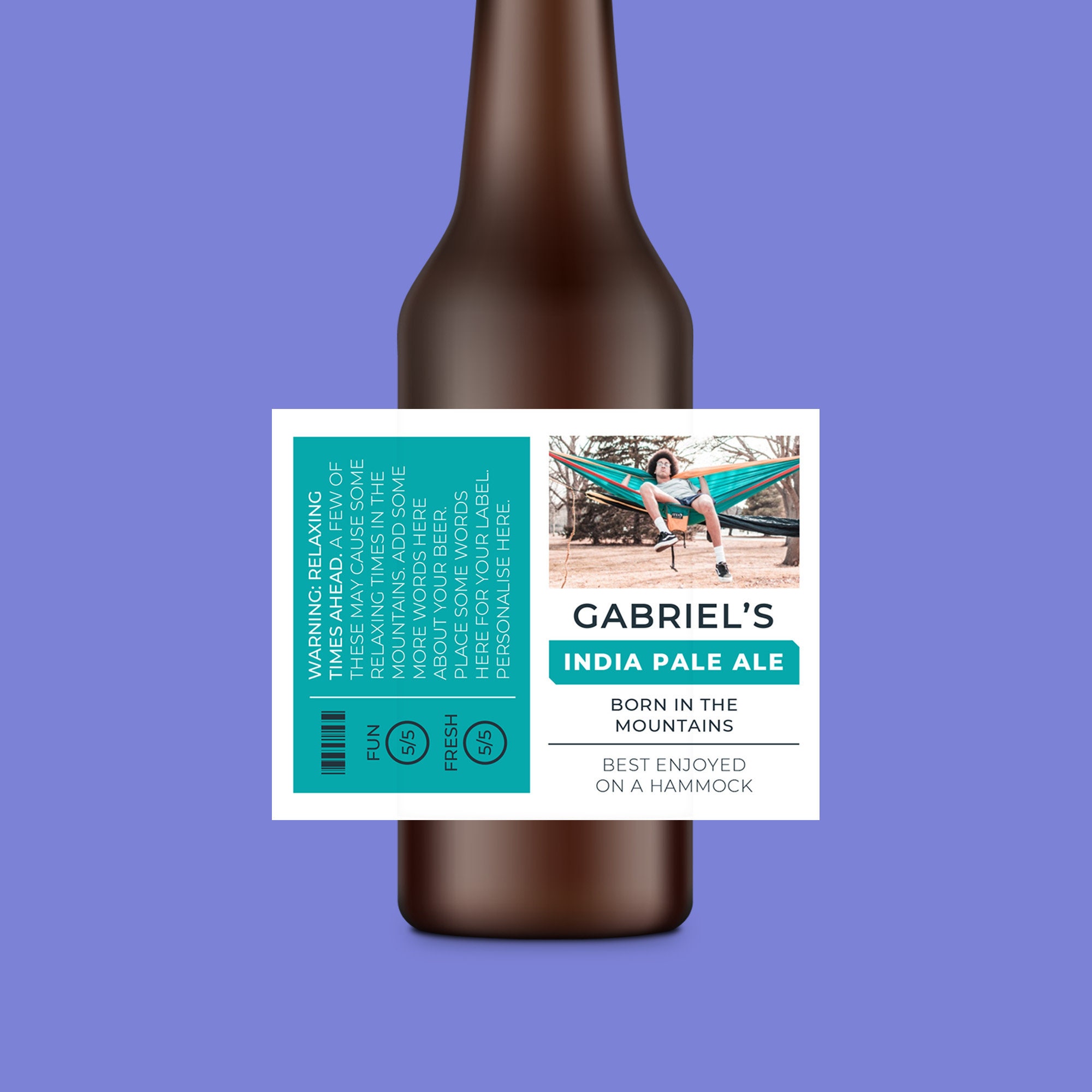 Gabriel Editable Beer Label Template Custom Beer Label DIY Label Home ...