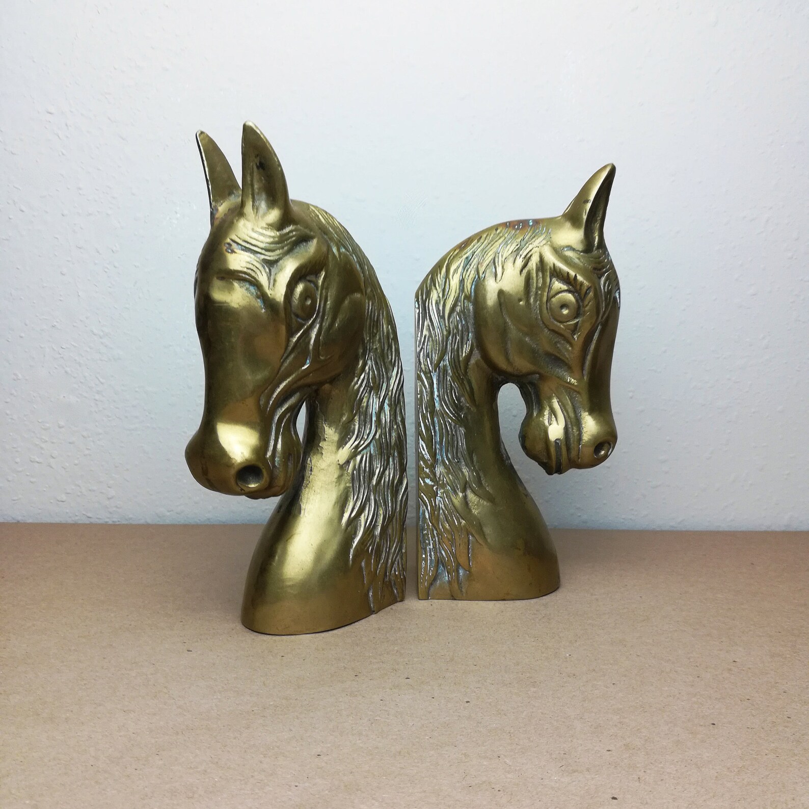 Vintage Donkey Bookends - Genuine Solid Brass - Stylish Bookshelf ...