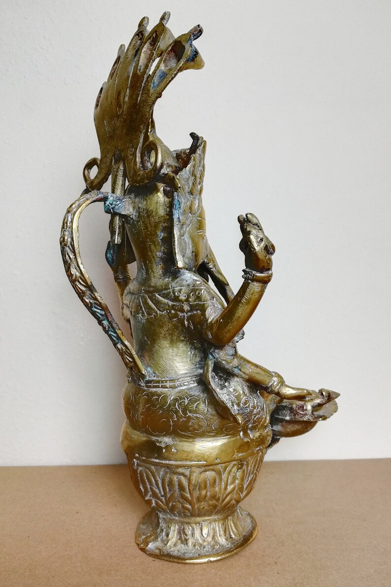 Brass Sukunda Oil Lamp Large Ganesha Statue Chaturthi Decor ...