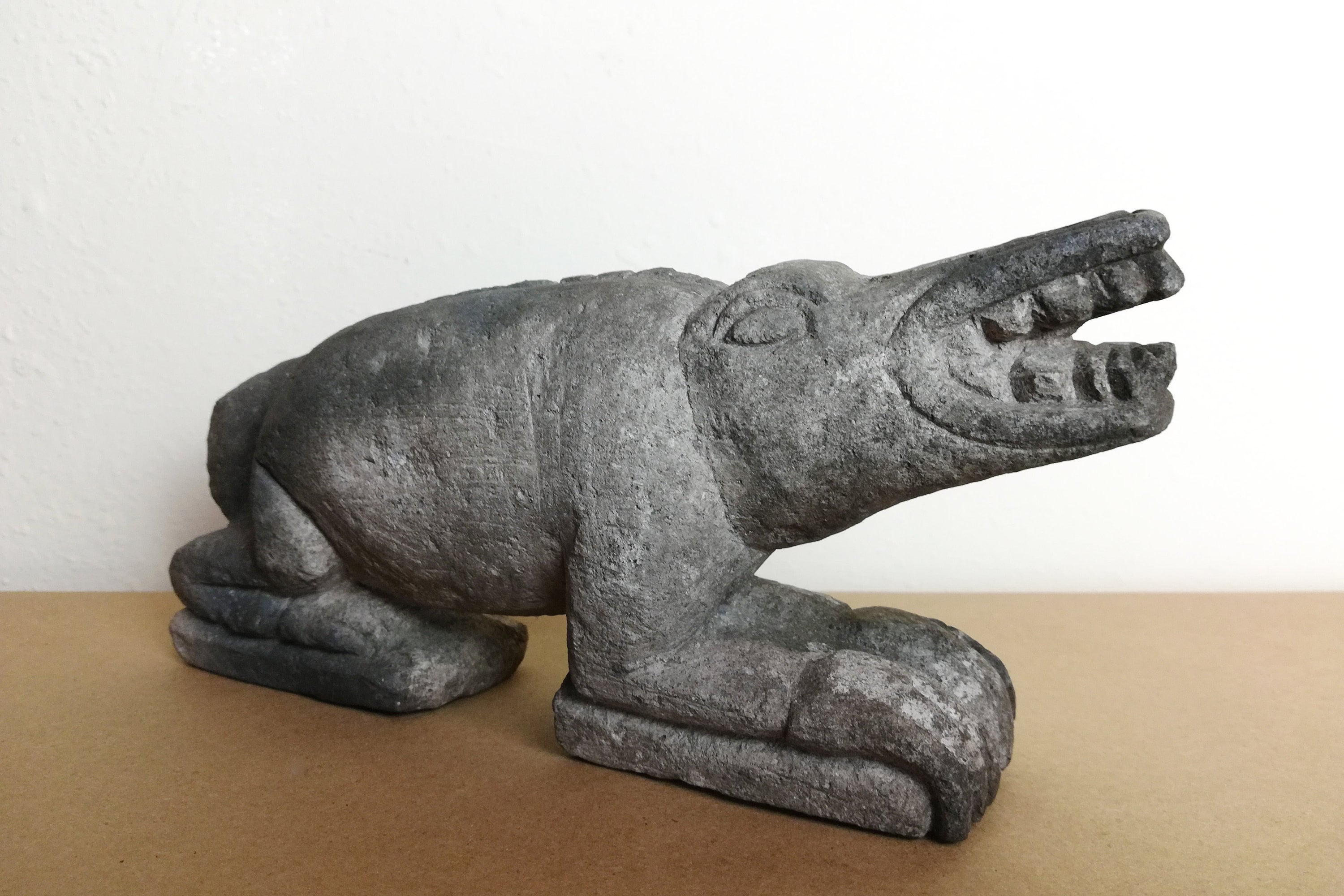 Aztec Crocodile Figure - Rustic Ceramic Statue - South American Folk ...