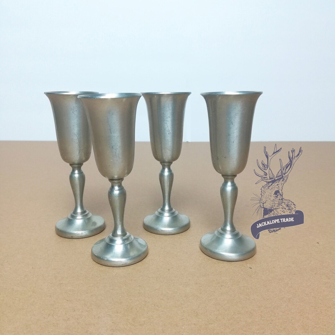 Vintage Pewter Chalice Set - Preisner Drinkware - Kitchen and Dining ...