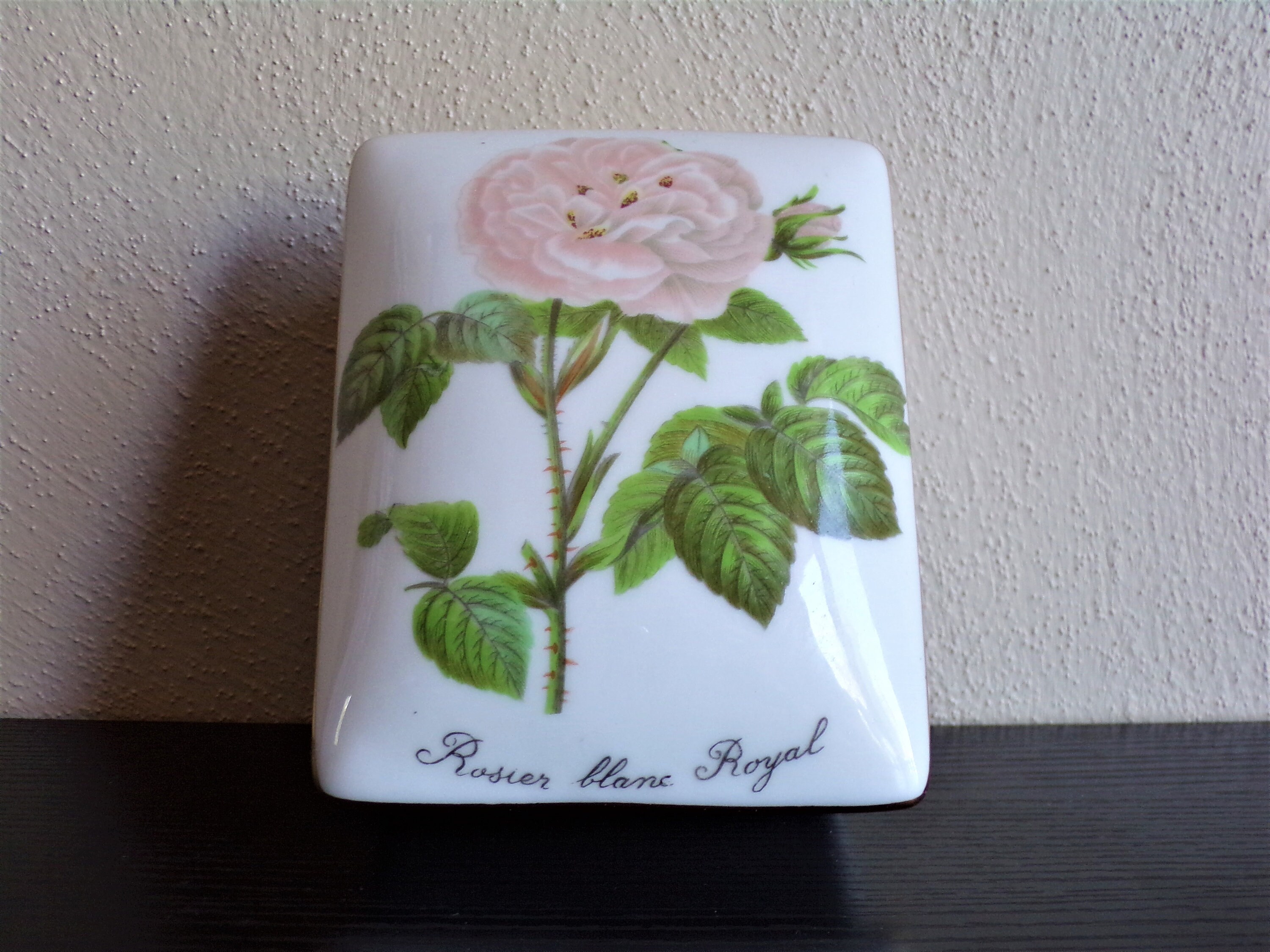 Pink Rose Trinket Box Porcelaine De Paris Container Made - Etsy