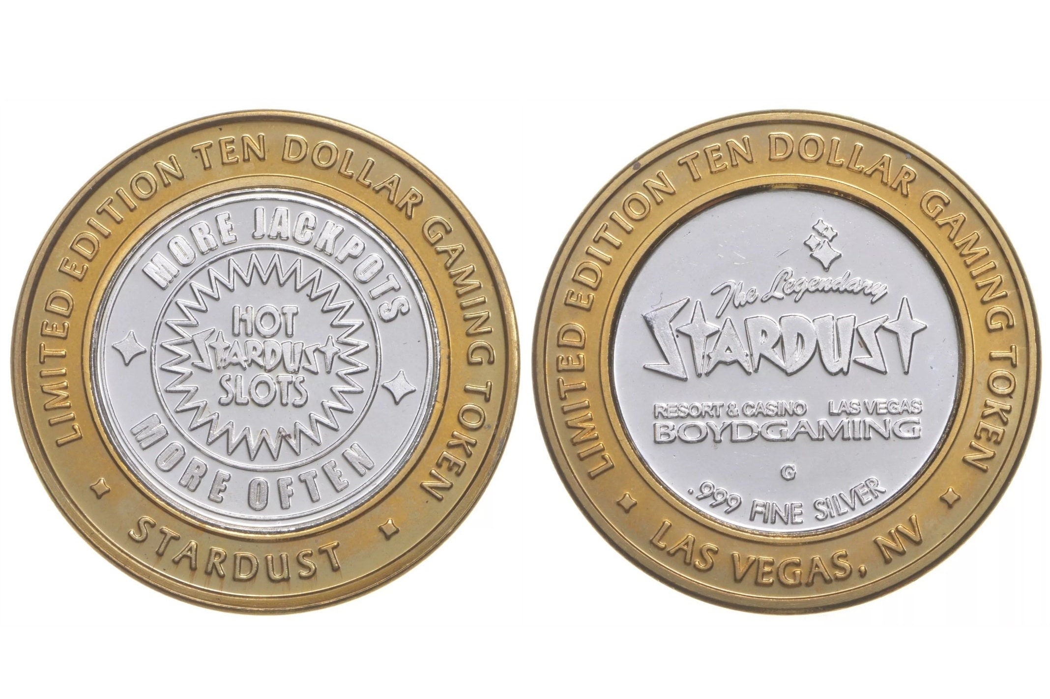 Silver Casino Tokens Limited Edition Bullion Vintage Gameing Chips ...