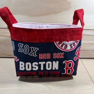 Boston Red Sox Fabric Storage Basket Organizer - Etsy