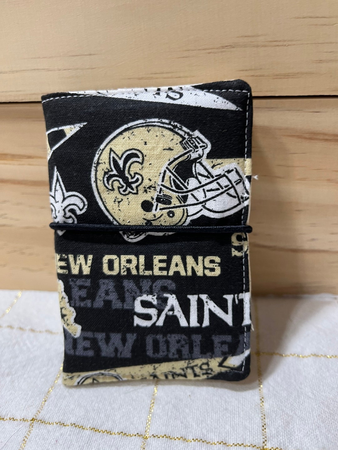 New Orleans Saints Fabric Credit & Business Card Holder | Handmade ...