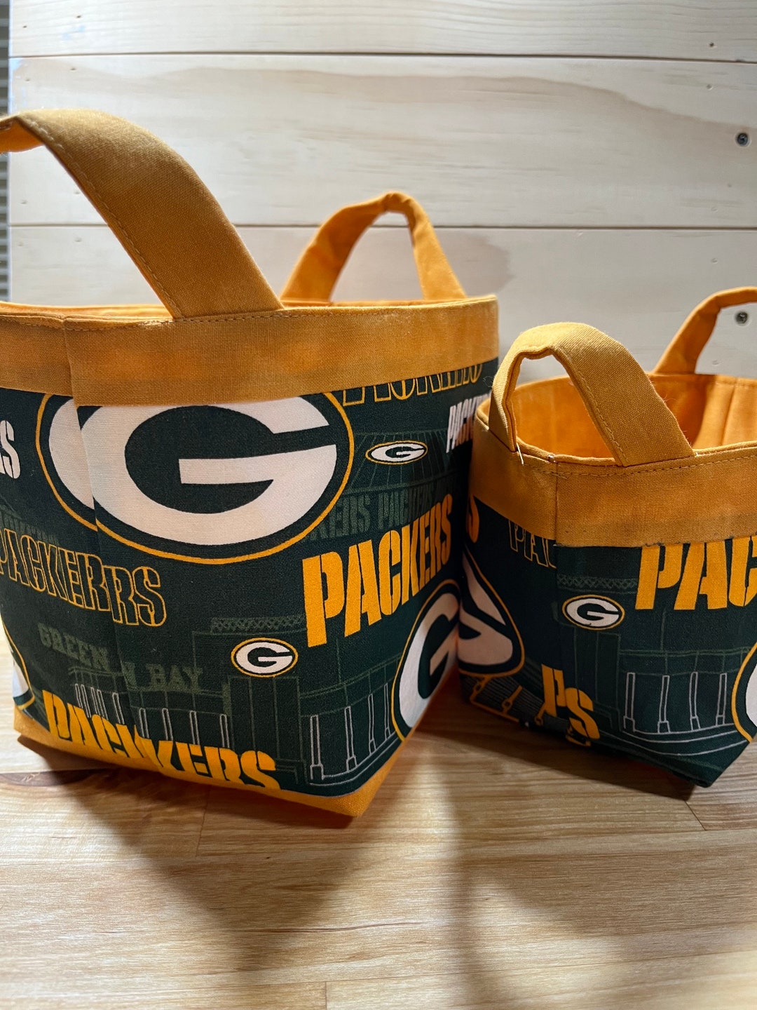 Basket ~ Organizer Made With Green Bay Packers Fabric - Etsy