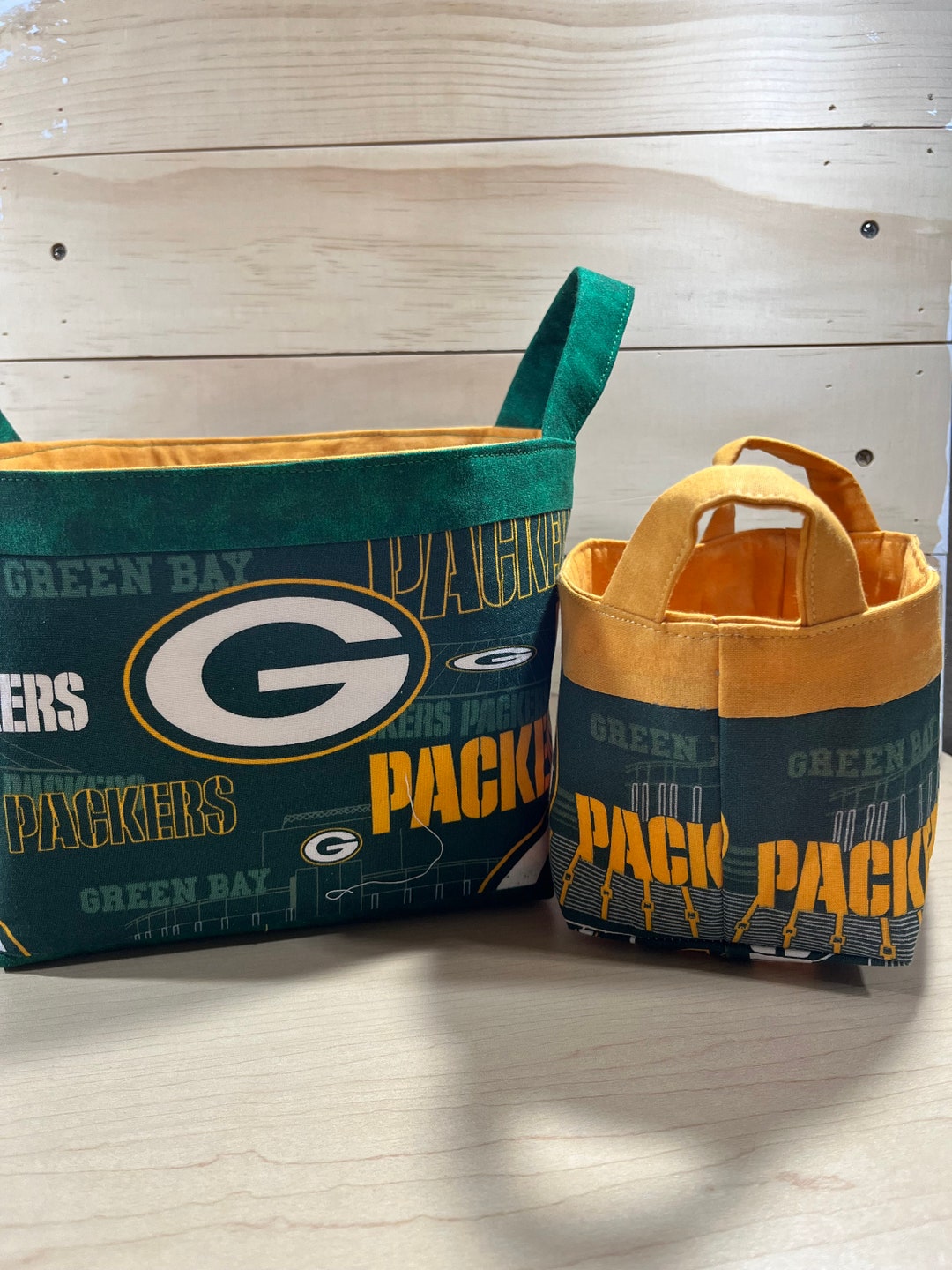 Green Bay Packers Fabric Storage Basket Organizer - Etsy