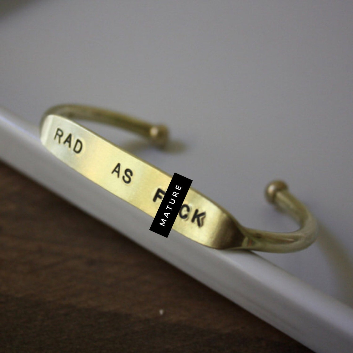 Rad as Fck / Quote Cuff /Curse Jewelry/ Curse Bracelet/ Hand | Etsy