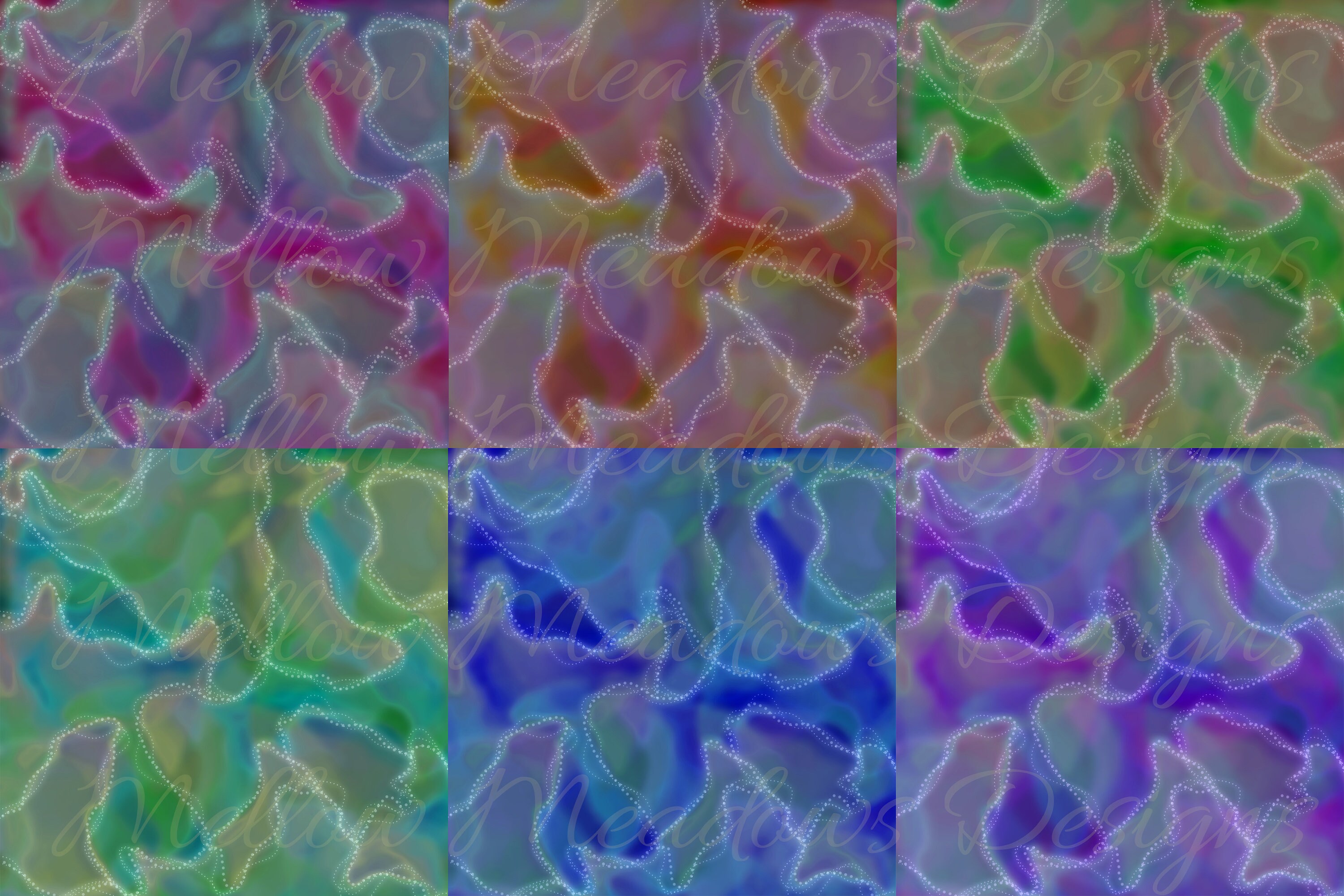 Printable Digital Paper Colorful Psychedelic Clouds Design X6 12x12 ...