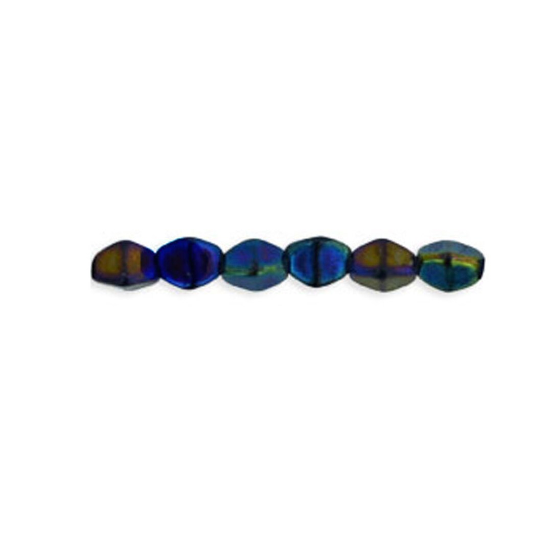 Pinch Beads - Czech Glass Beads - Tri Oval Beads - Pressed Glass Beads ...