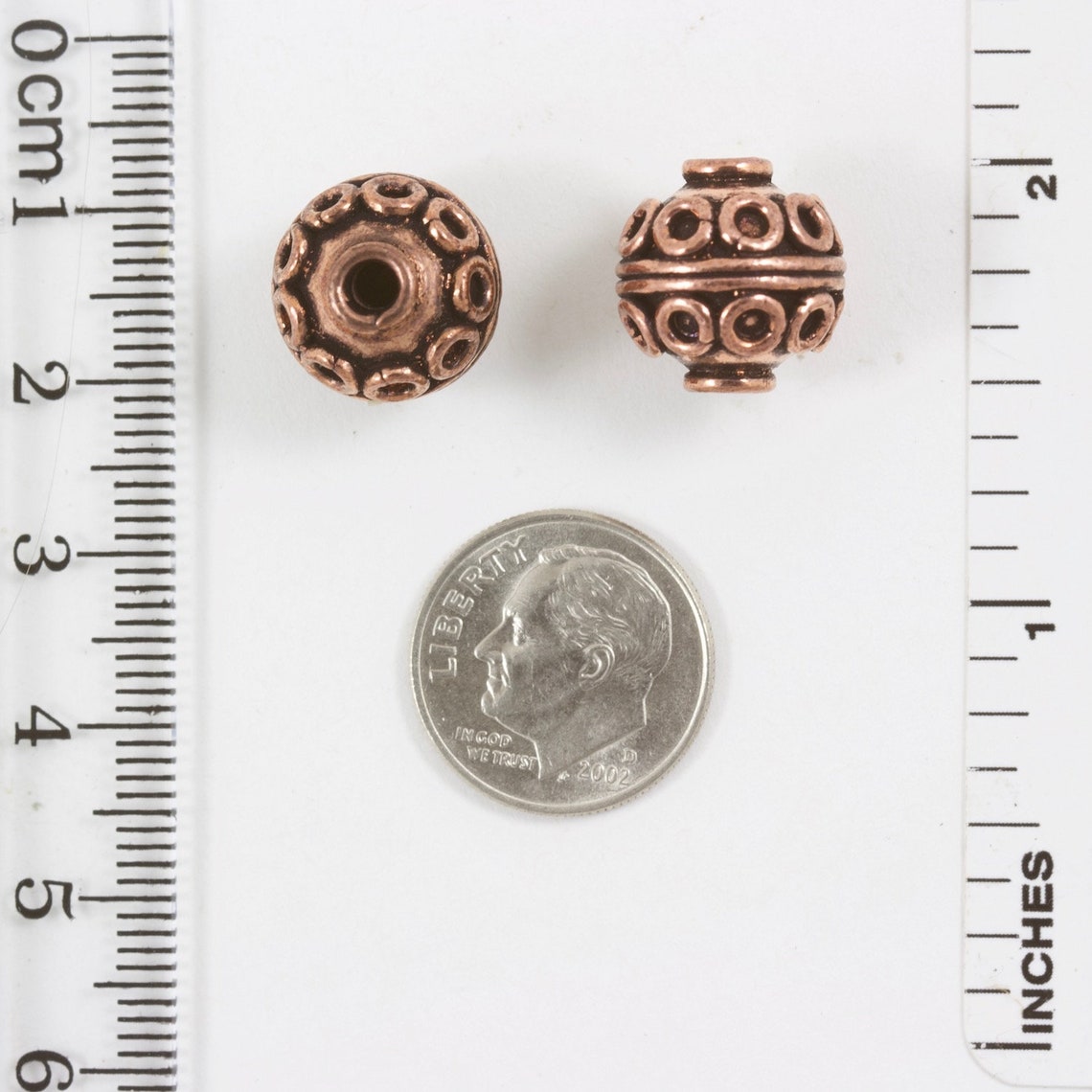 Oxidized Copper Bali Style Round Beads Antiqued Copper - Etsy