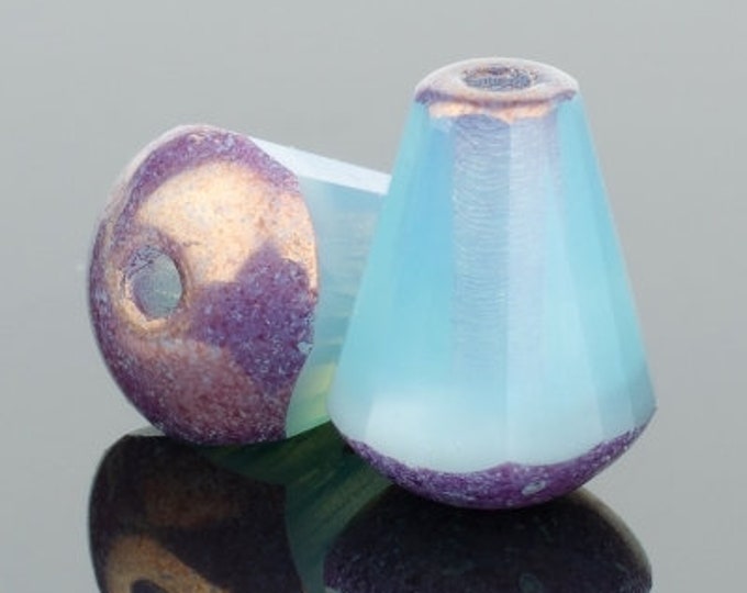 Czech Glass Beads, Bottom Cut Faceted Drop Beads, Lime Green Silk With ...