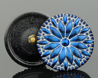 Blue Daisy Button - Etsy