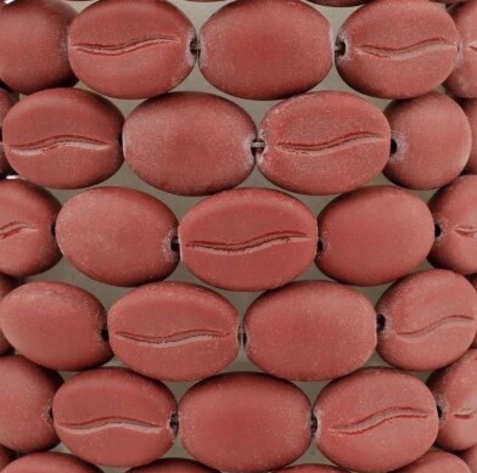 Czech Glass Coffee Bean Beads Oval Shape Beads Cinnamon | Etsy