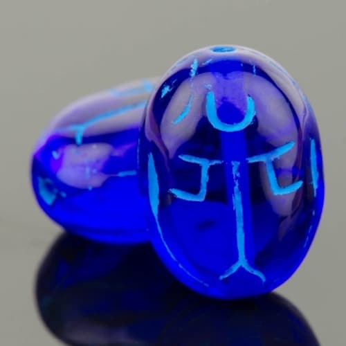 Scarab Beads Czech Glass Beads Egyptian Scarab Nature | Etsy