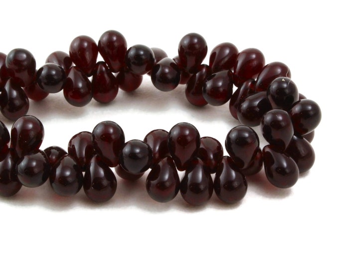 Czech Glass Beads, Bottom Cut Faceted Drop Beads, Lime Green Silk With ...