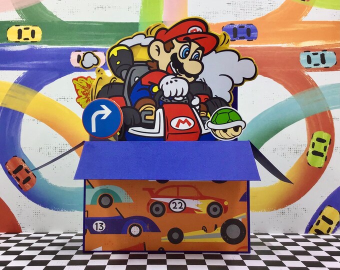 Video Game Pop-up Card, Race Car, Track, Unique All-occasion Card ...