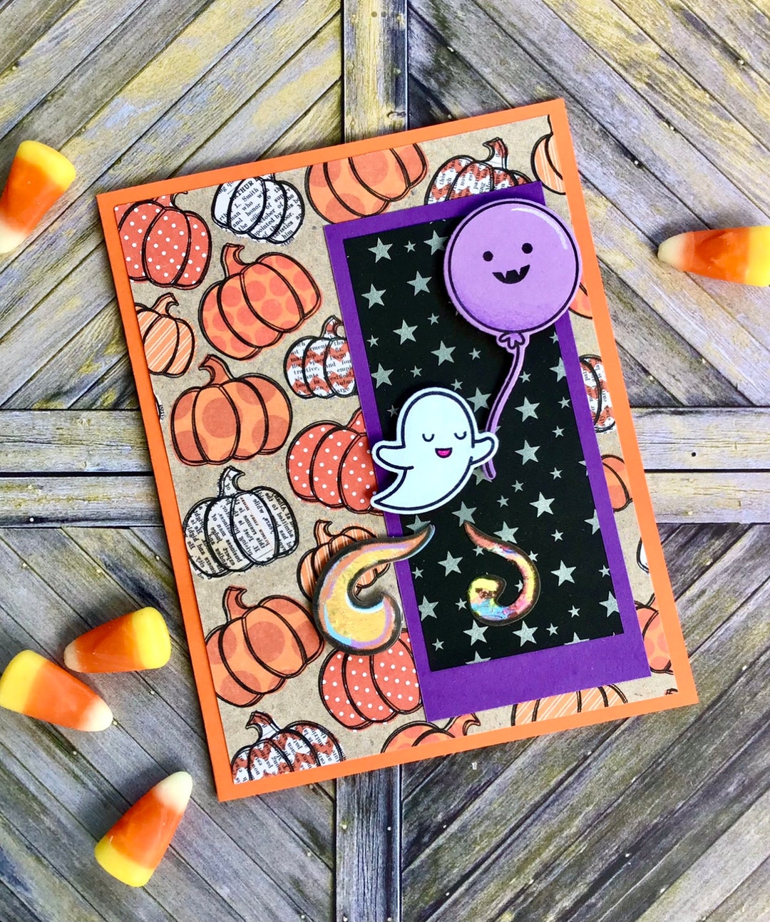 Halloween Ghost Card, Halloween, Cute Halloween Card for Kids, Friendly ...