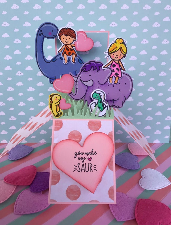Unique Pop-up Prehistoric Card in a Box Dinosaur Jurassic | Etsy