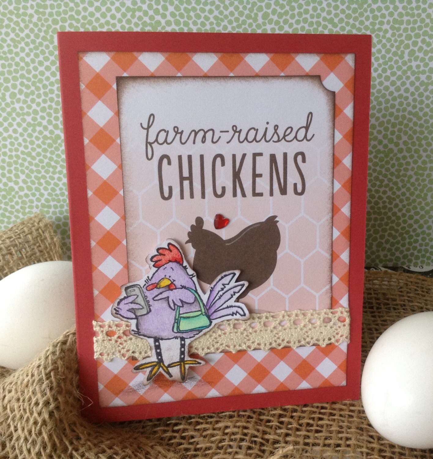 Farm Fresh Card Chicken Organic Eggs Humor Country | Etsy