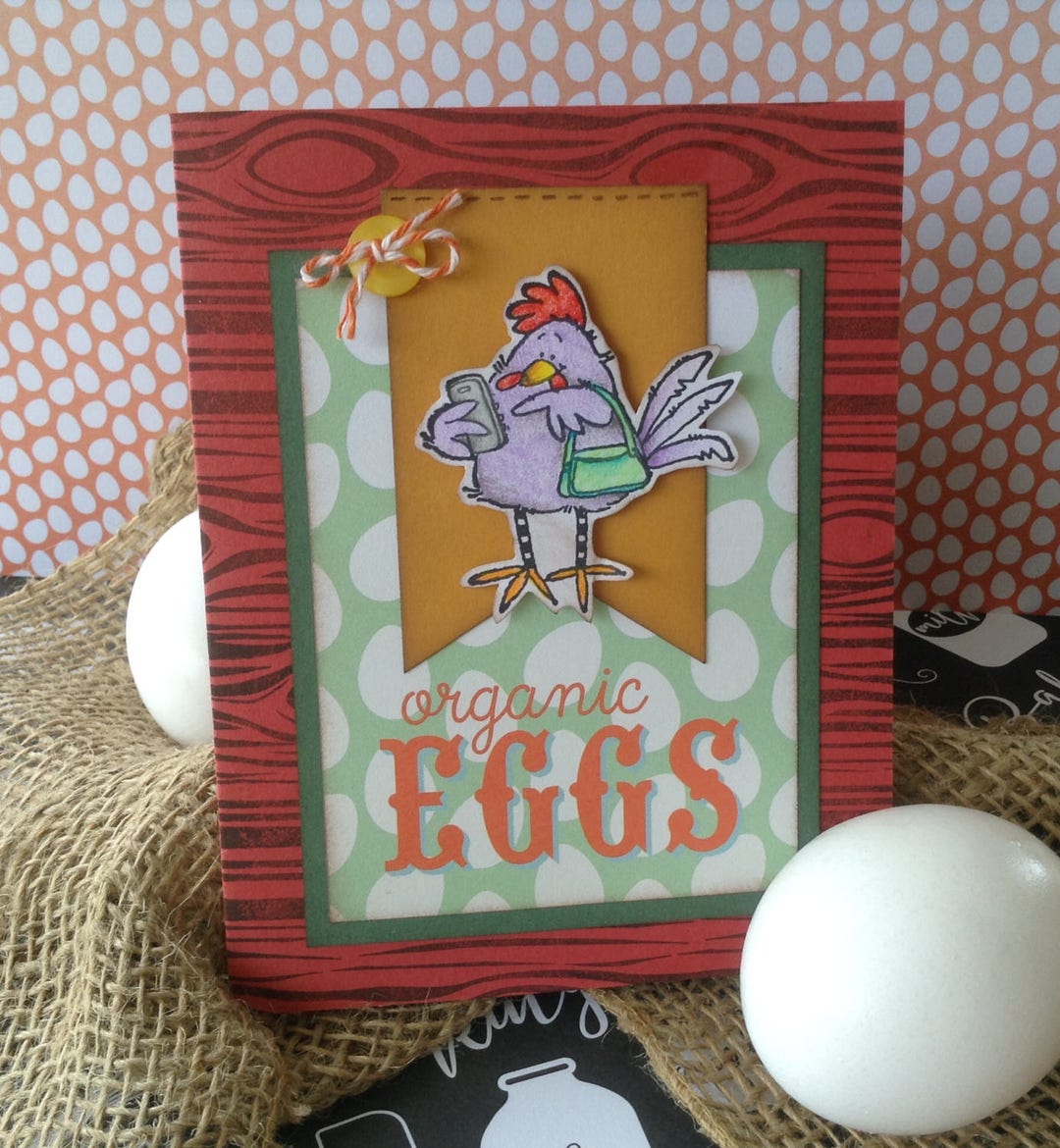 Farm Fresh Card, Chicken, Organic Eggs, Humor, Country Stationary, Just ...