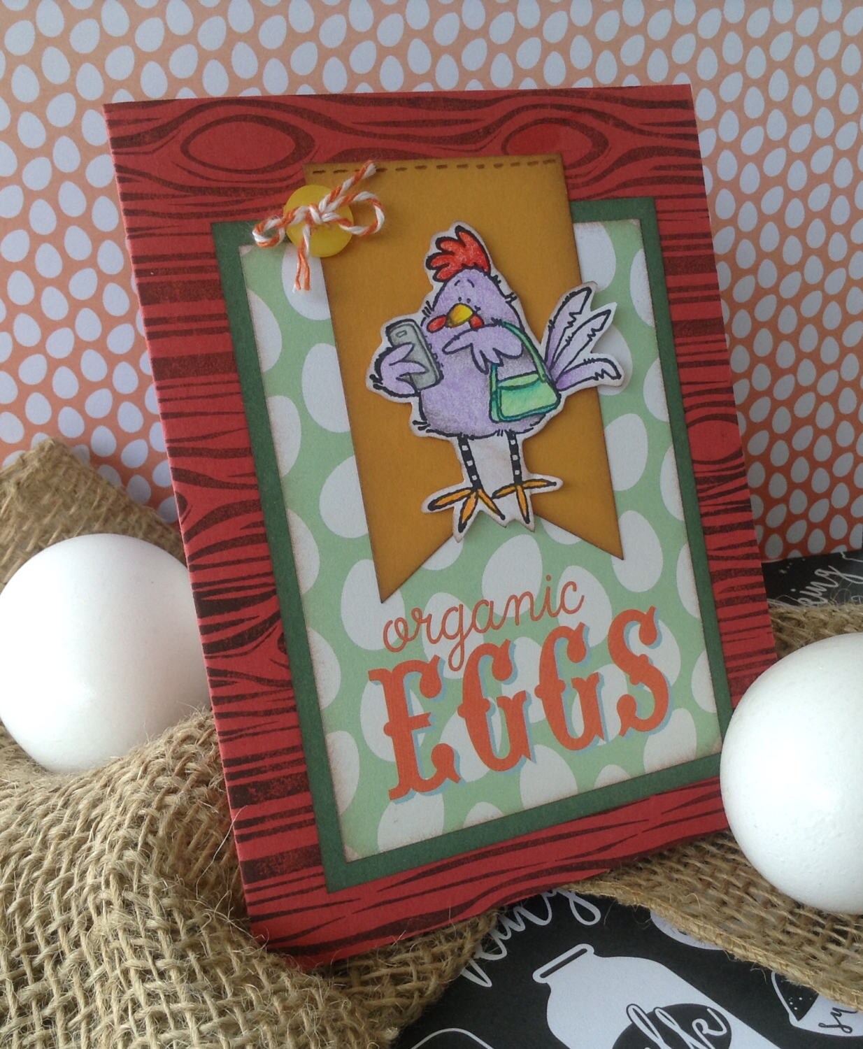 Farm Fresh Card Chicken Organic Eggs Humor Country | Etsy