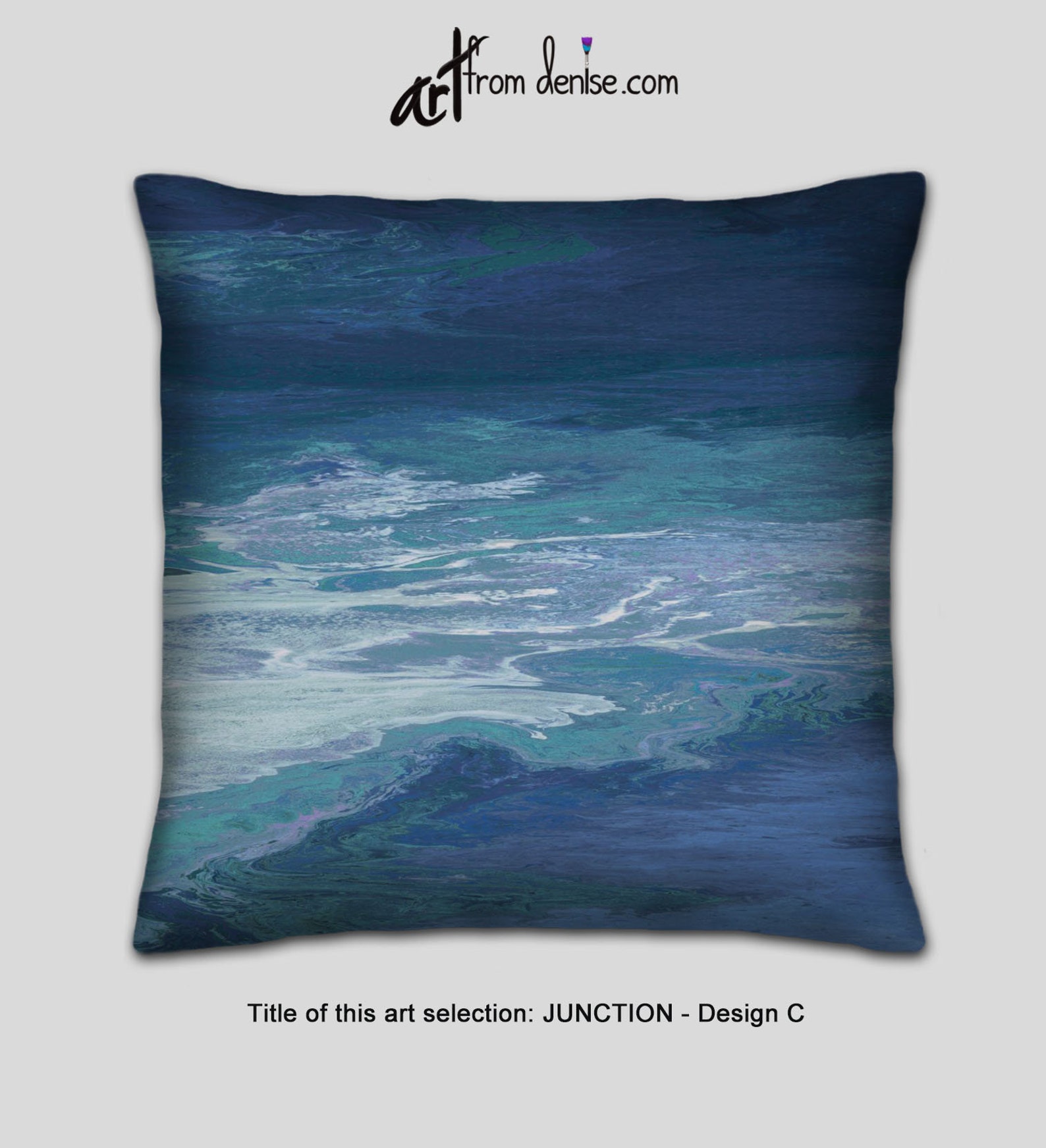 Navy Blue Throw Pillows Abstract Decorative Pillows for Bed | Etsy