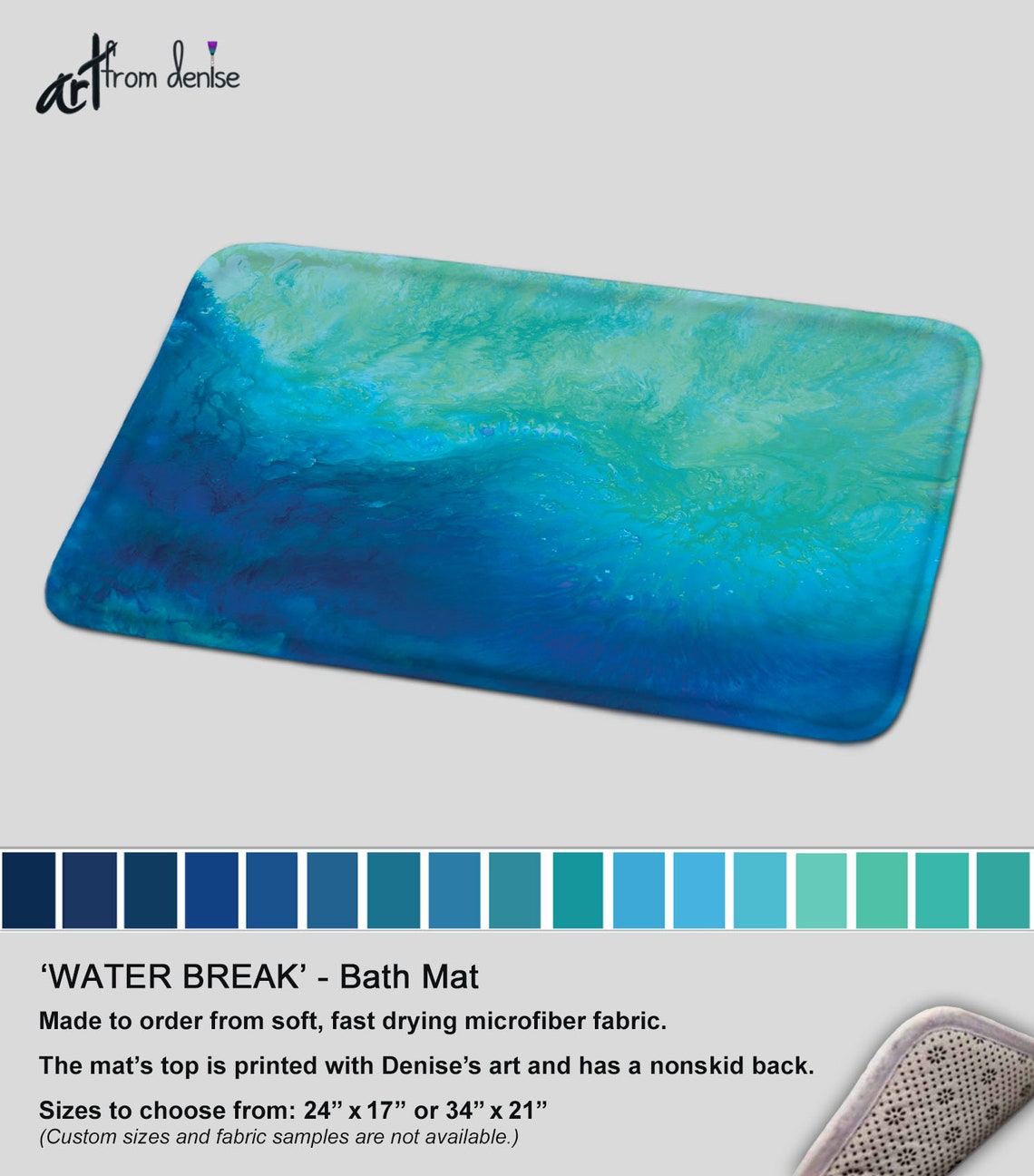 Navy Aqua Blue and Teal Shower Curtain Abstract Fabric - Etsy