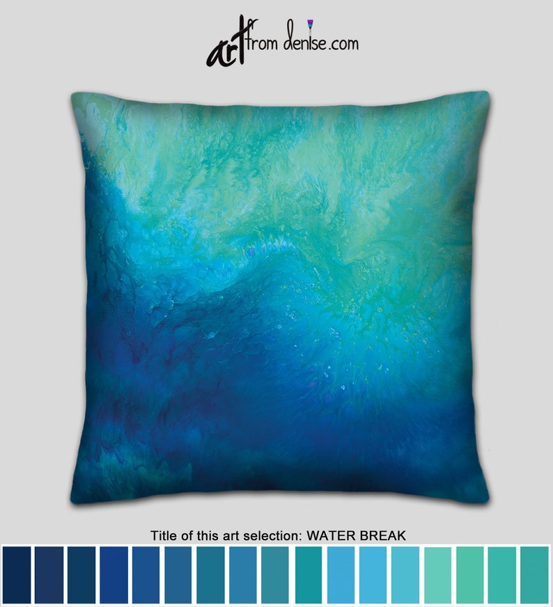 Navy Aqua Blue and Teal Shower Curtain Abstract Fabric - Etsy
