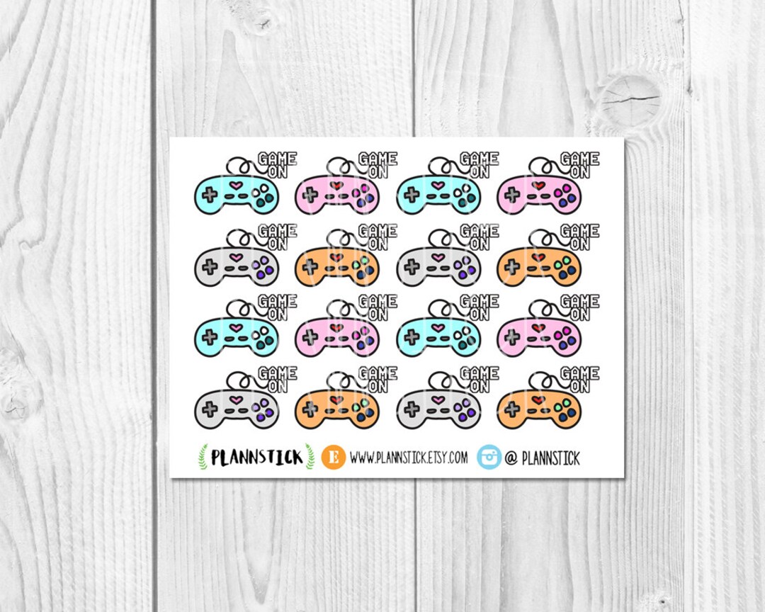 Classic Super Nintendo Controller Game Night Stickers - Planner ...