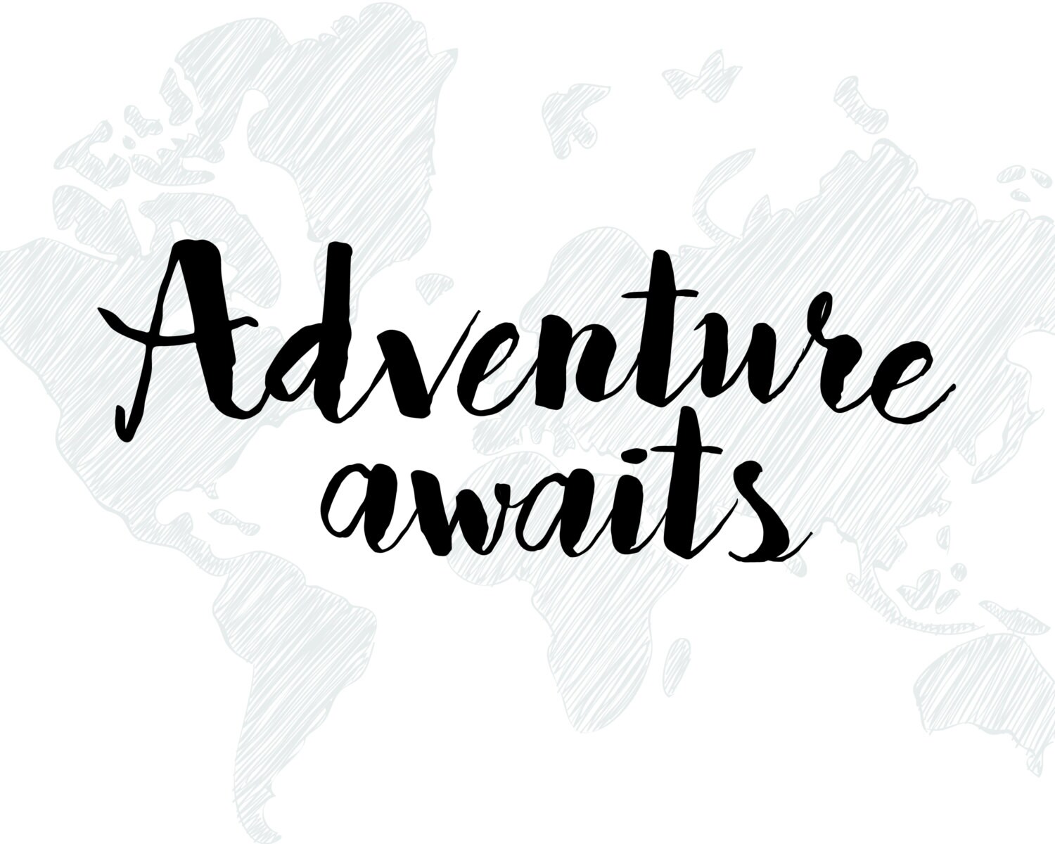 Adventure Awaits - Retro Map Downloadable Poster, Printable, Instant ...