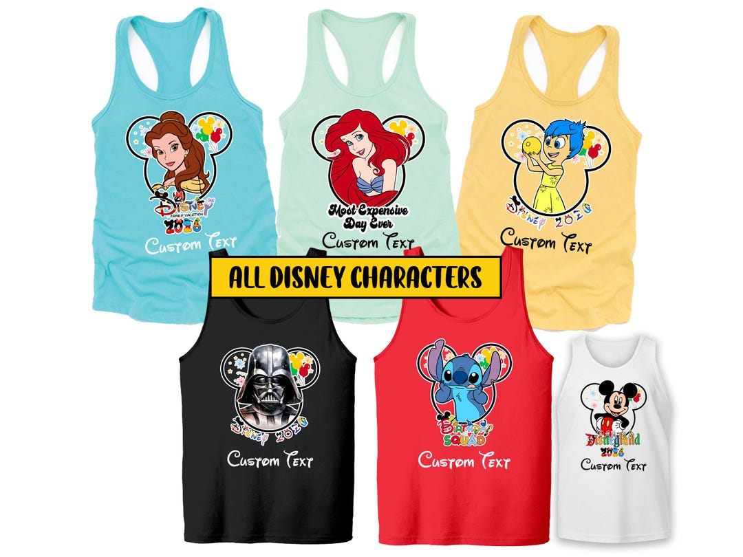 Disney Family Tank Tops, Disney Tank Tops 2026, Disney Family Tank Tops ...
