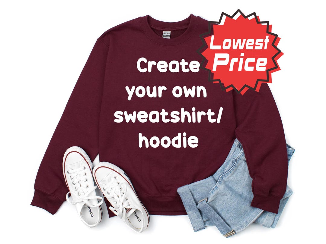 Custom Sweatshirt • Personalized Saying Crewneck • Custom Logo Sweater ...