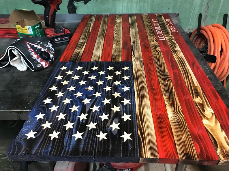American Flag. Wood American Flag. Old Glory. Handmade - Etsy