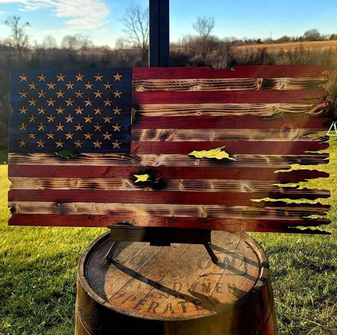 Weathered Wood Flag - Etsy