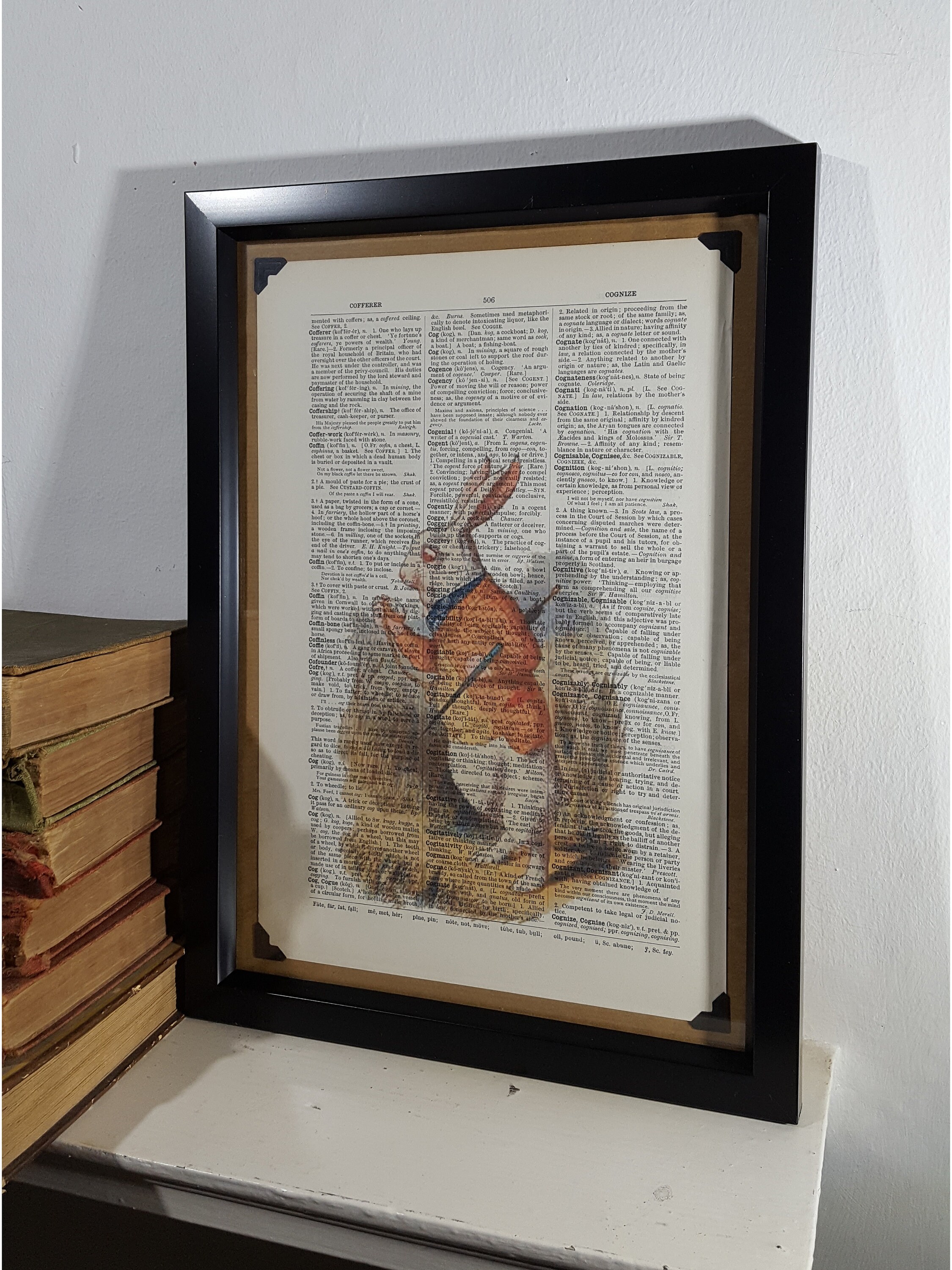 White Rabbit Dictionary Print - Etsy