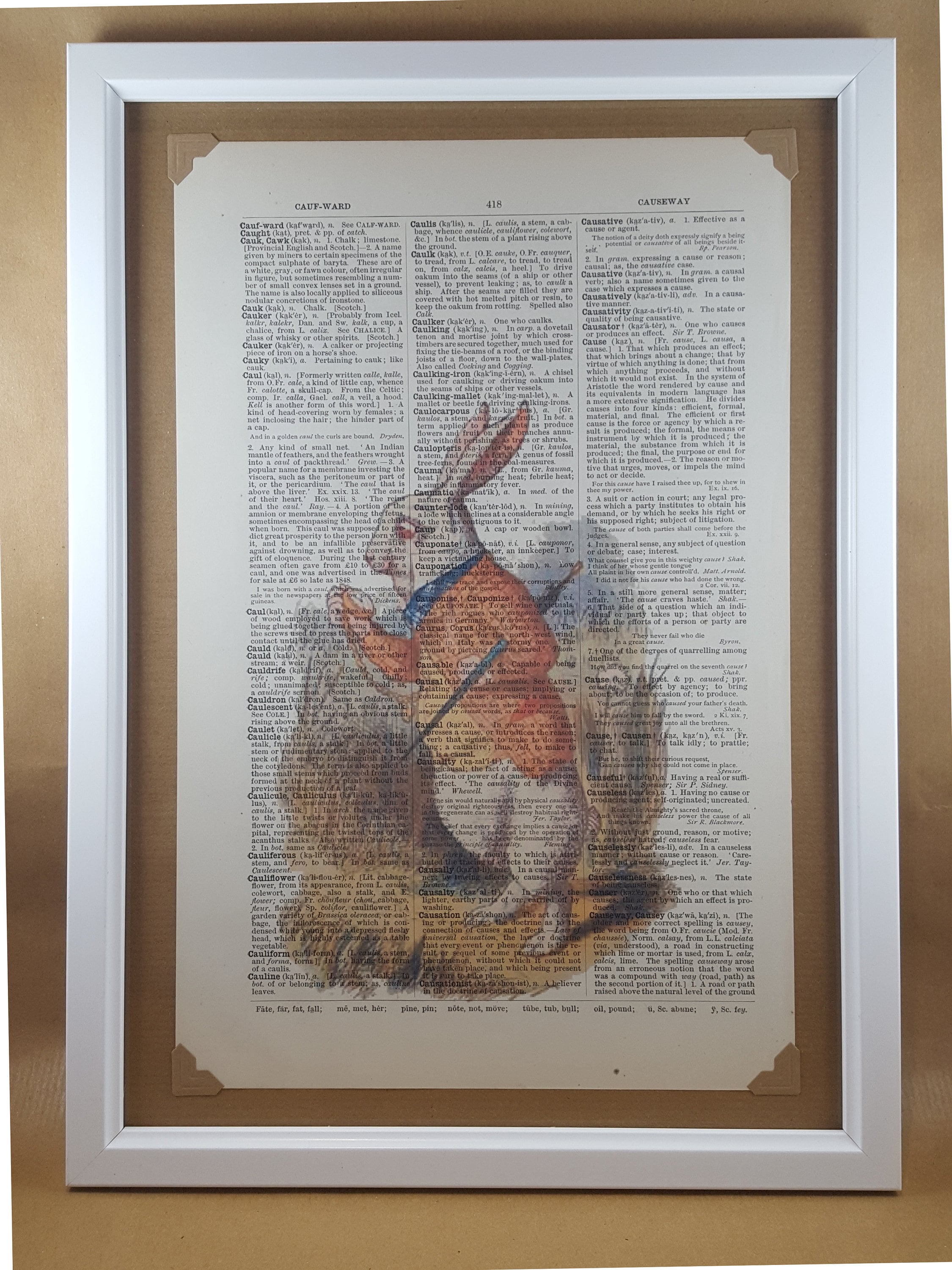 White Rabbit Dictionary Print - Etsy