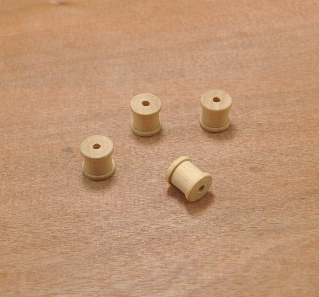 Mini Wood Spool Beads,wooden Spool Accessories,50pcs Unfinished Small ...