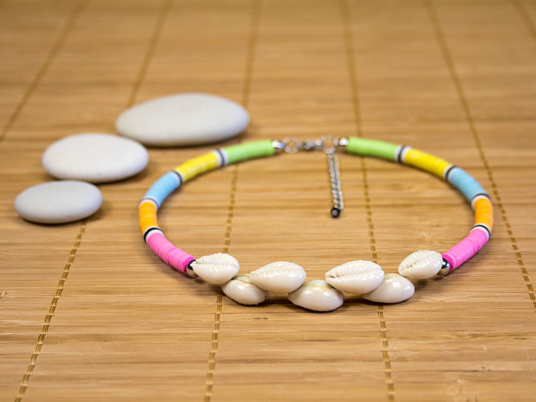 Multicolored Choker Necklace Made From Polynesian Shells. Multicolored ...