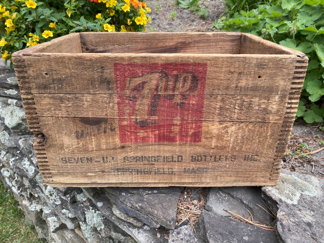 Vintage Wooden Crate Wood Crate Seven up Beverage Crate Box - Etsy
