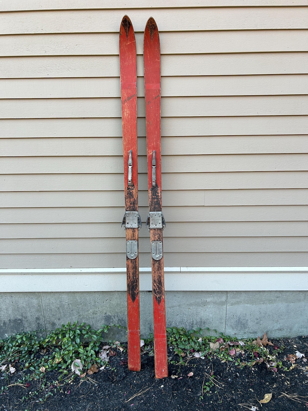 Antique Wooden Skis Vintage Wooden Skis Vintage Skis Cabin Decor Lodge ...
