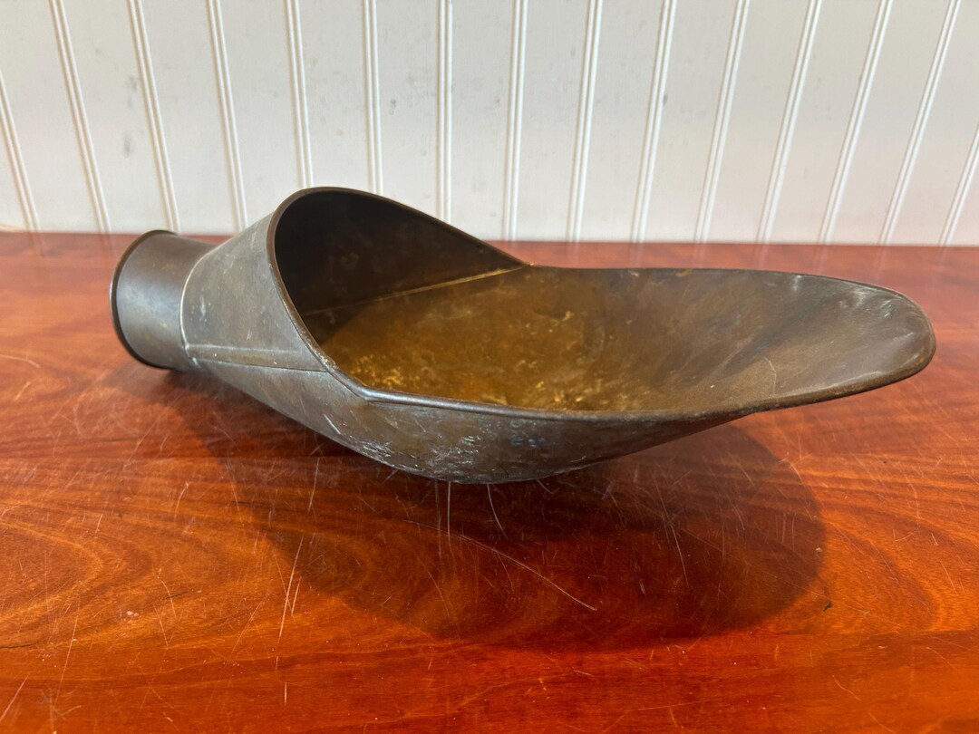 Antique Tin Scale Pan Antique General Store Brass Scoop Scale Funnel ...