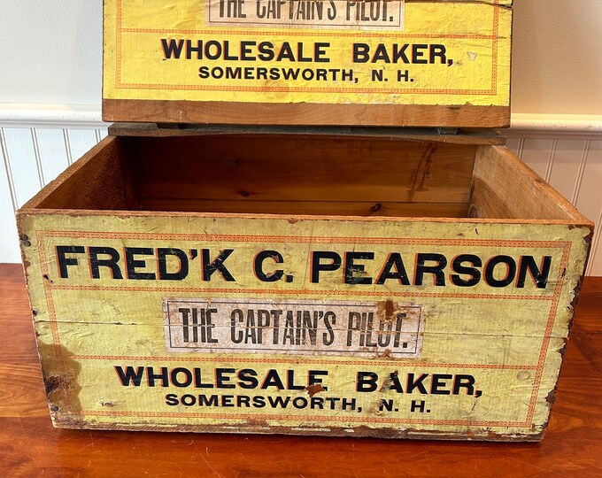 Early Biscuit Crate Vintage Wooden Crate Vintage Crate Frederick ...