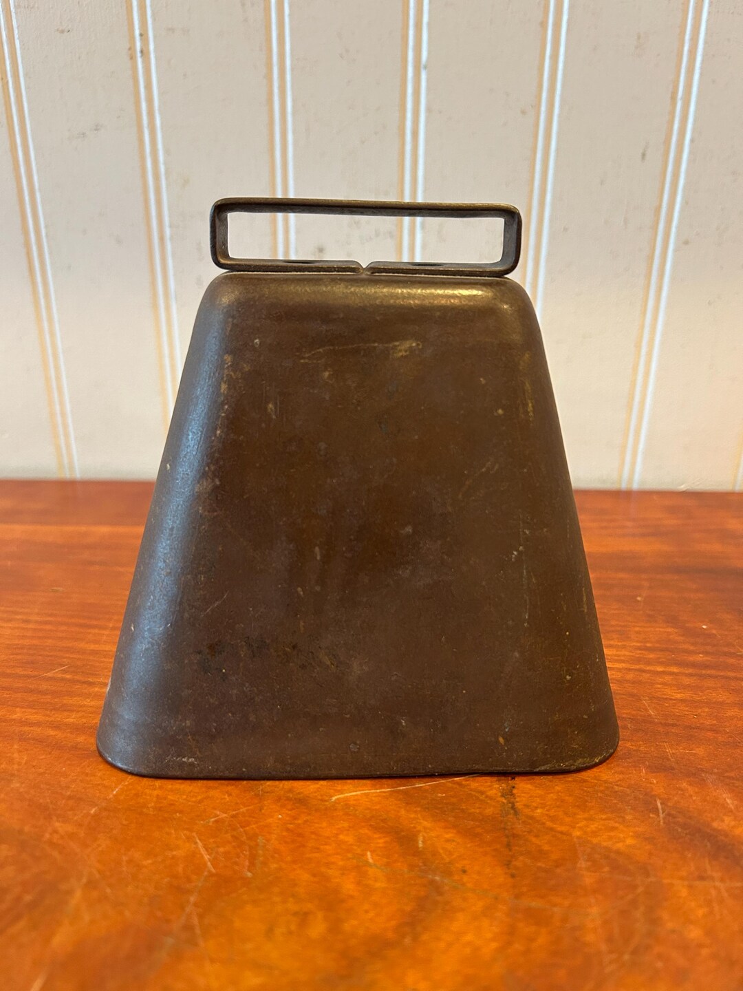 Vintage Cow Bell, Vintage Holstein Bell on Leather Strap - Old Cow Bell ...