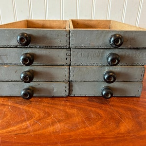 Wooden Drawers, Hardware Store Display, Antique Box, Vintage Wooden ...