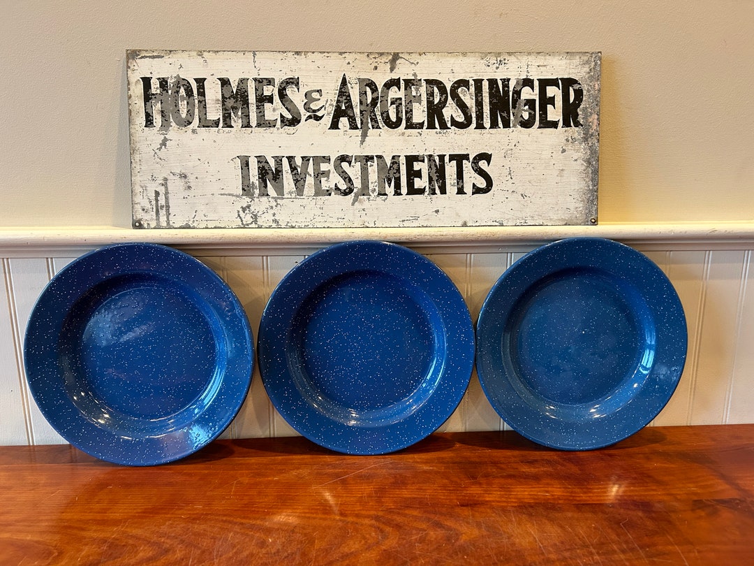 Vintage Enamel Dishes Vintage Dinner Plate 10 1/4 Inch Enamel Dishes ...